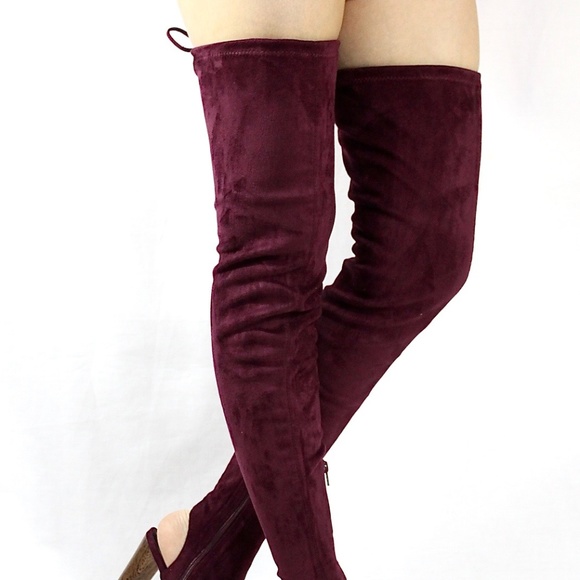 Shoe Republic LA | Shoes | Open Toe Cut Out Over The Knee Thigh High ...